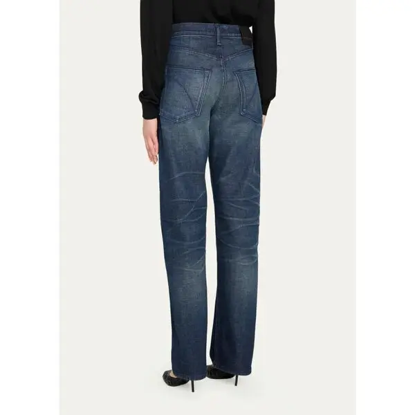 TOM FORD Low-waist Stonewashed Denim Straight-leg Boyfriend Pants