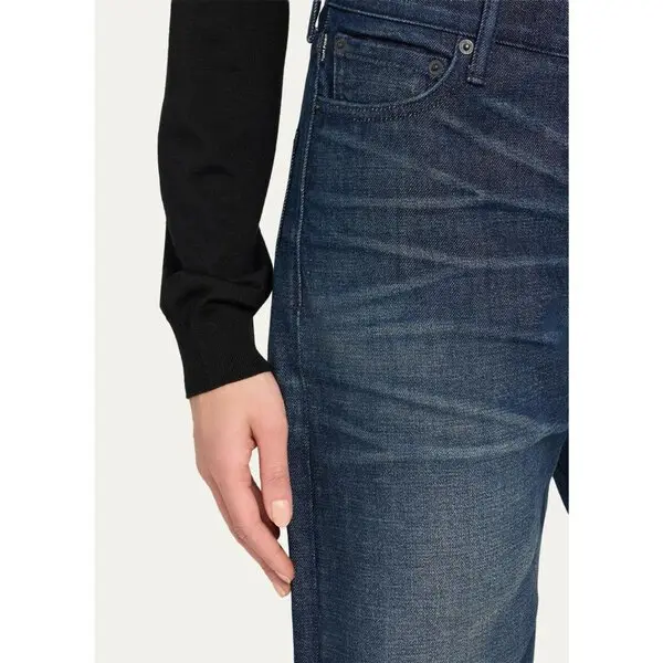 TOM FORD Low-waist Stonewashed Denim Straight-leg Boyfriend Pants