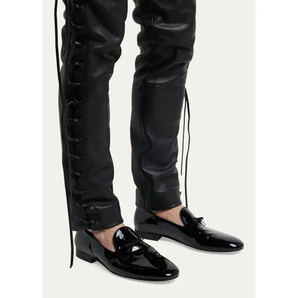TOM FORD Scott Patent Leather Bow Loafers