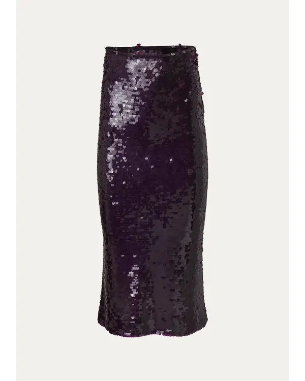Carolina Herrera Embellished Knit Pencil Skirt