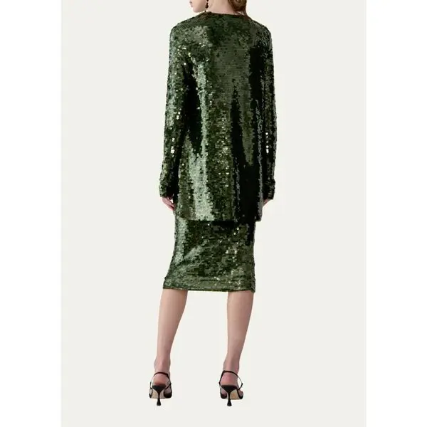 Carolina Herrera Embellished Knit Pencil Skirt