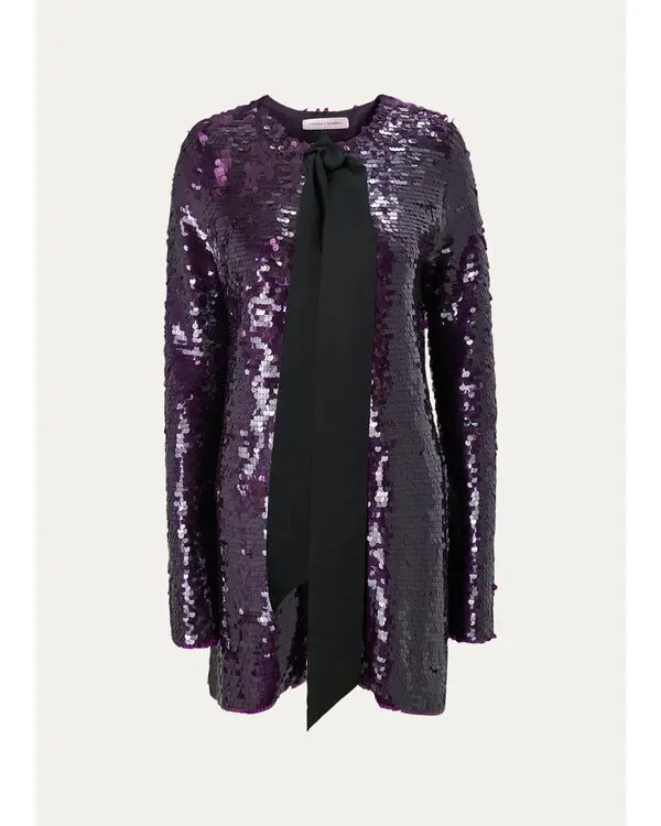Carolina Herrera Sequin Embellished Long Cardigan