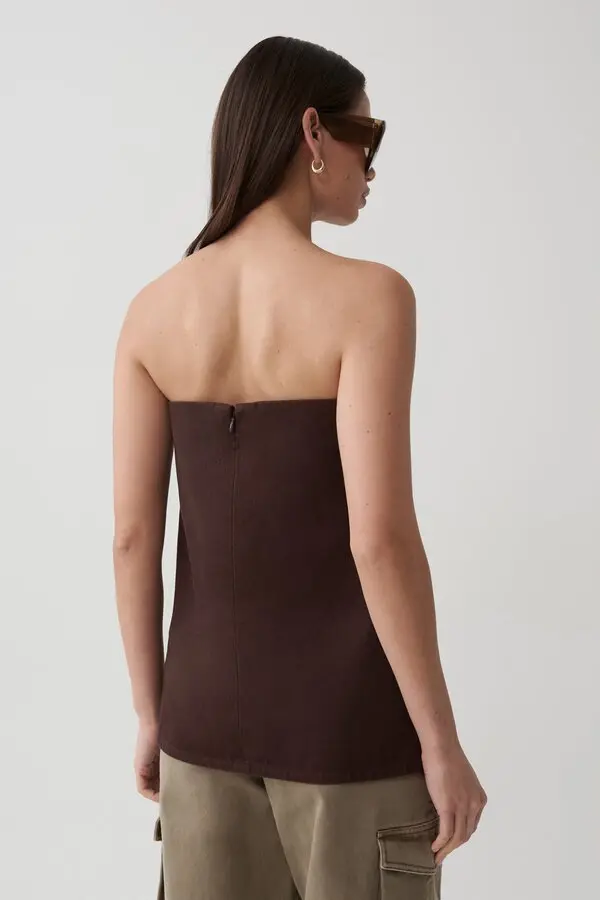 Meshki Anamarie Denim Strapless Top