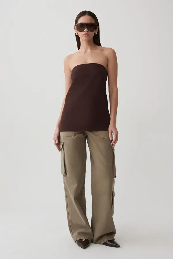 Meshki Anamarie Denim Strapless Top