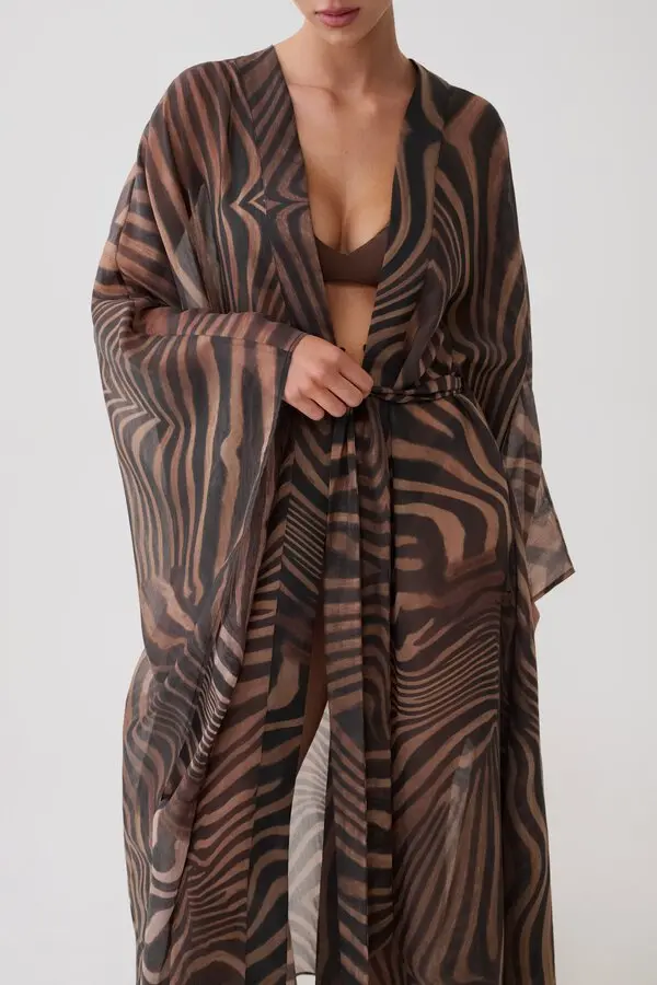 Meshki Neroli Sheer Maxi Kimono