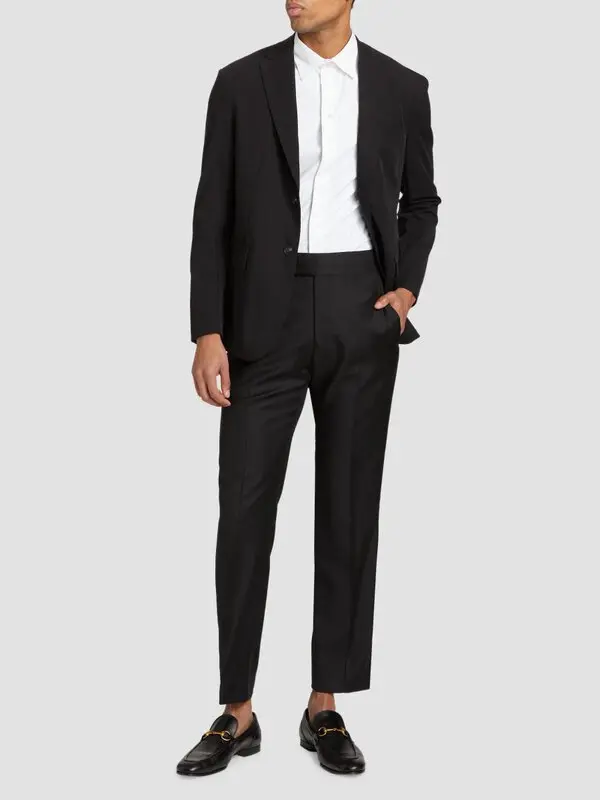 Emporio Armani Wool Tuxedo Pants