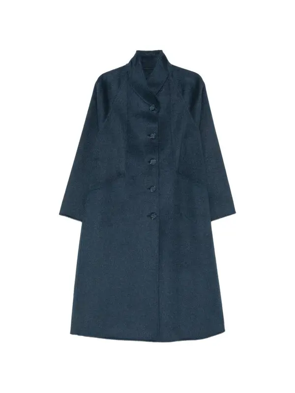 Emporio Armani Wool Blend Coat - Blue