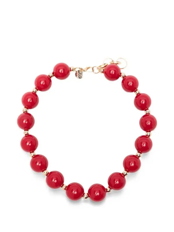 ALESSANDRO ENRIQUEZ Pearl Necklace - Red