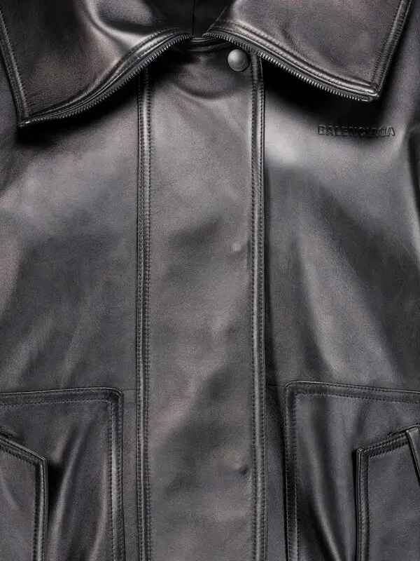 Balenciaga Leather Bomber Jacket