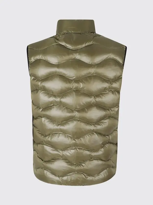 BLAUER. Water-repellent Quilted Nylon Technical Vest With High Neck - Green