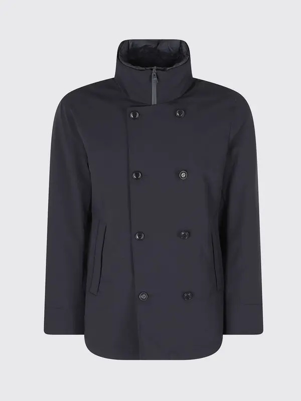 DUNO Double-breasted Short Parka In Polyamide With A High Neck