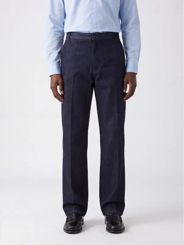 BRIGLIA 1949 Manhattan Straight-leg Cotton Chino Trousers - Blue
