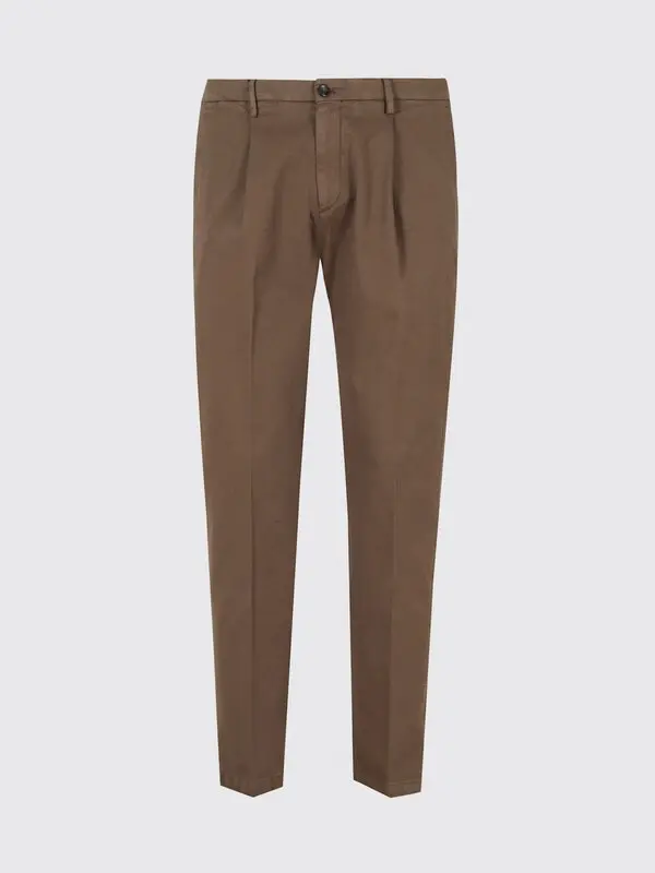 BRIGLIA 1949 Tiberio Slim Fit Cotton Blend Tailored Trousers - Brown