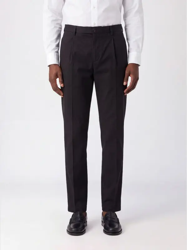BRIGLIA 1949 Tiberio Slim Fit Cotton Blend Tailored Trousers - Grey
