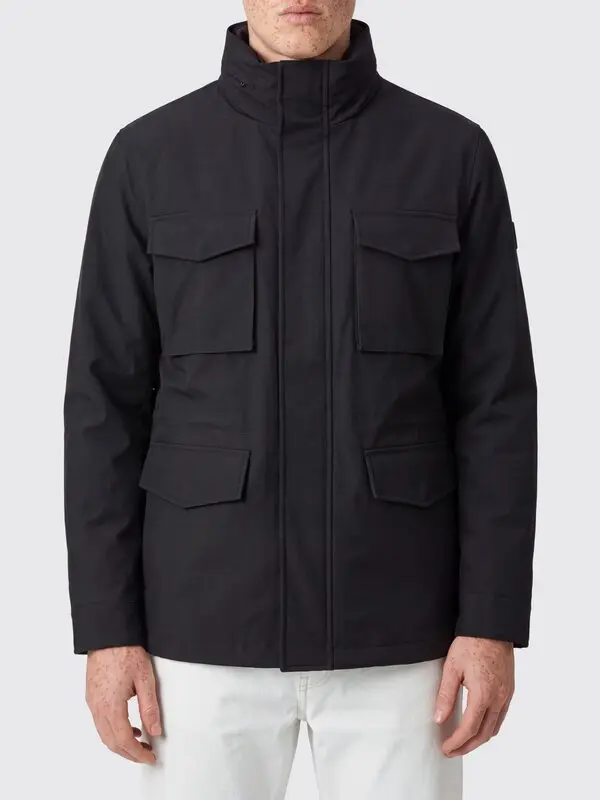 DUNO Polyester Utility Parka With High Neck And Flap Pockets