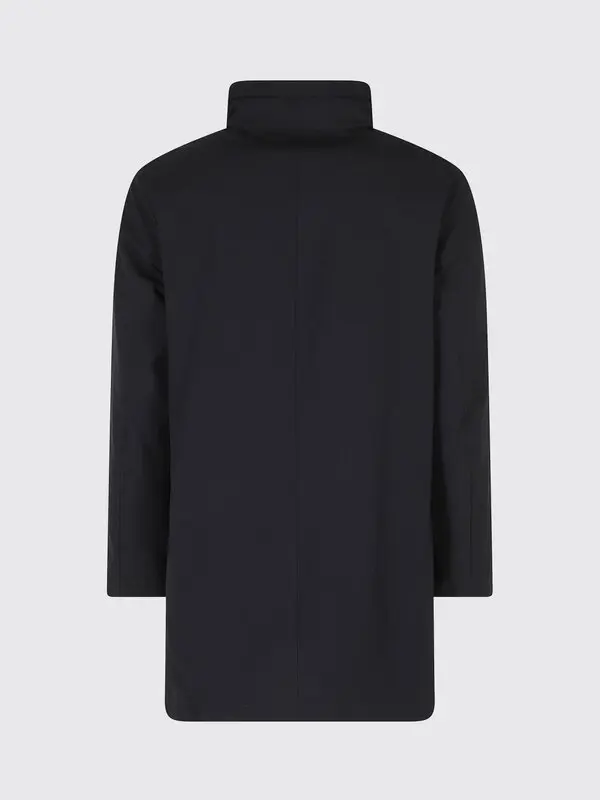 DUNO Knee-length Viscose Blend Parka With Padded Hood - Blue