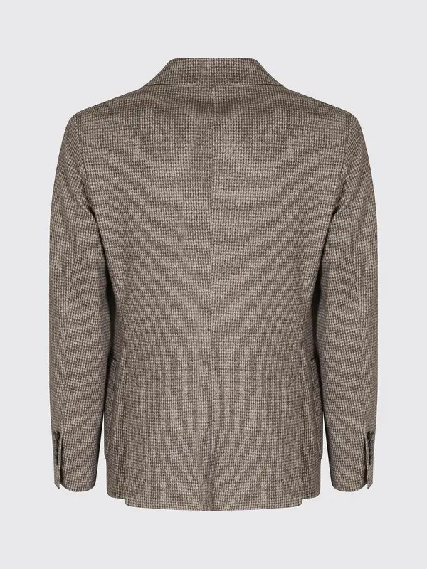 CIRCOLO 1901 Single-breasted Houndstooth Blazer In Organic Cotton