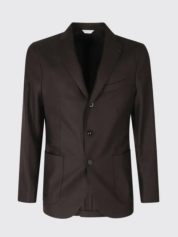Boglioli Classic Single-breasted Blazer In Pure Virgin Wool With Patch Pockets