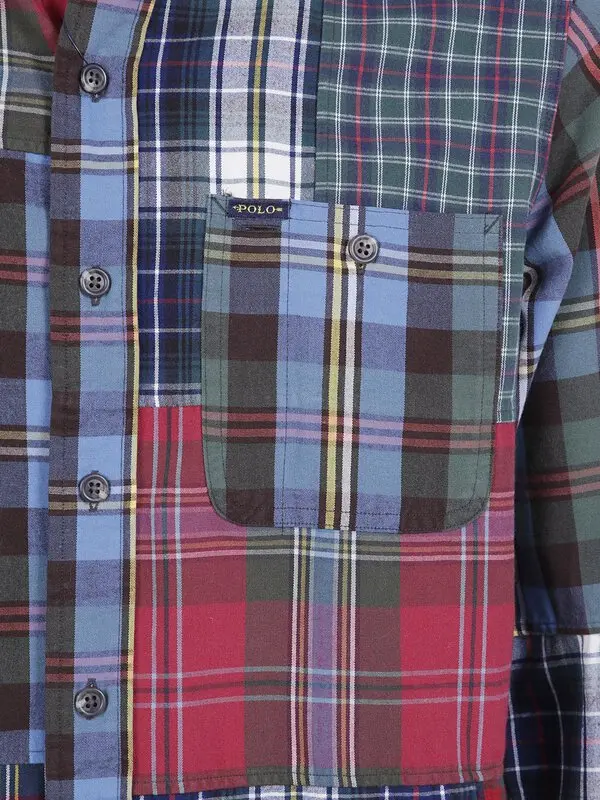Polo Ralph Lauren Casual Abstract Patchwork Cotton Shirt