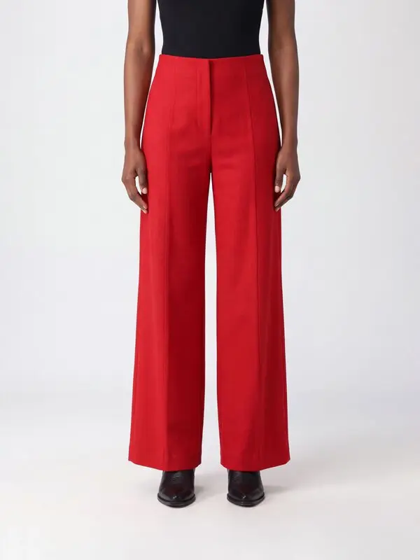 Liviana Conti Eric High-waisted Palazzo Trousers In Viscose Blend - Red