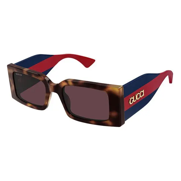 Gucci Mini Sunglasses - Havana/blue/red