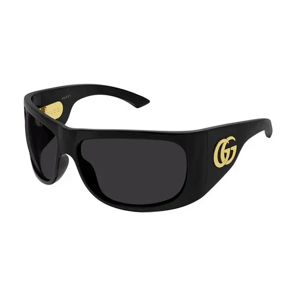 Gucci Oversized Shield Sunglasses With Logo Detail