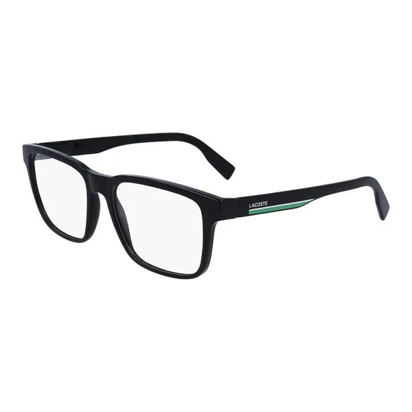 Lacoste Rectangular Eyeglasses With Clear Demo Lenses - Black