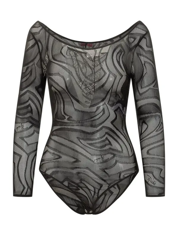 Emilio Pucci Velvet Jacquard Bodysuit
