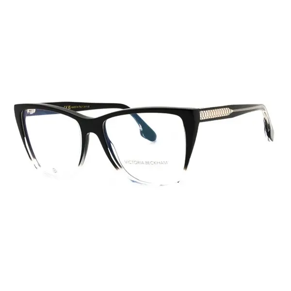 Victoria Beckham Inspired Mini Eyeglasses With Clear Demo Lenses - Black/crystal