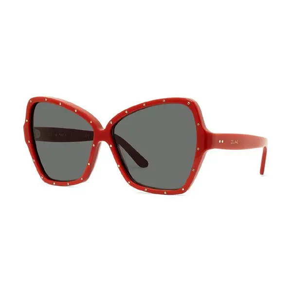 Celine Studded Oversized Sunglasses - Red