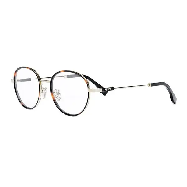 Fendi Mini Square Eyeglasses With Clear Demo Lens