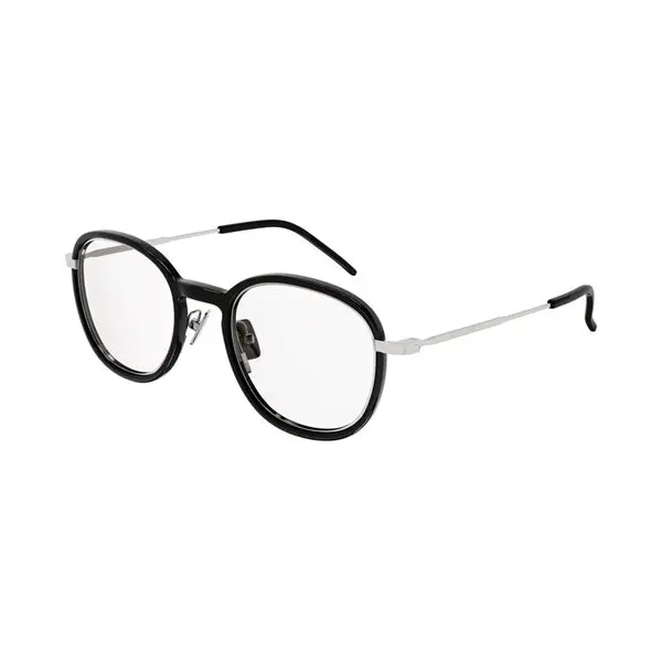 Saint Laurent Mini Eyeglasses With Clear Demo Lenses - Black/silver