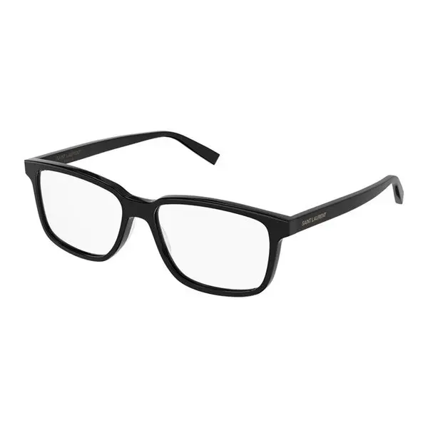 Saint Laurent Sl458/f Clear Demo Lenses Eyeglasses - Black