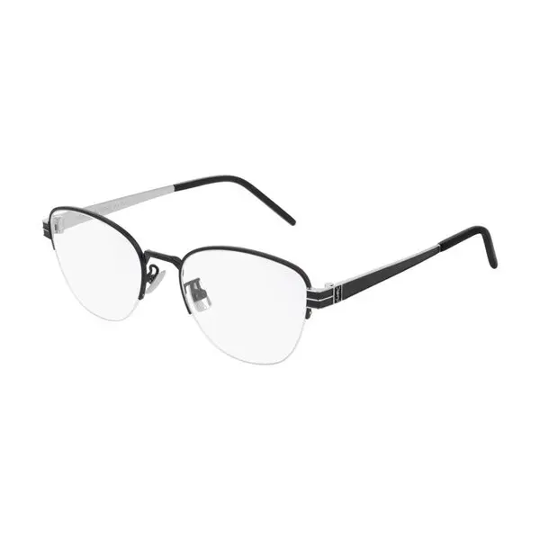 Saint Laurent Mini Eyeglasses With Clear Demo Lens - Black/silver