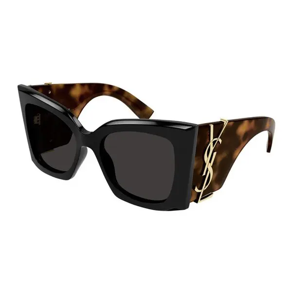 Saint Laurent Mini Havana-style Shield Sunglasses