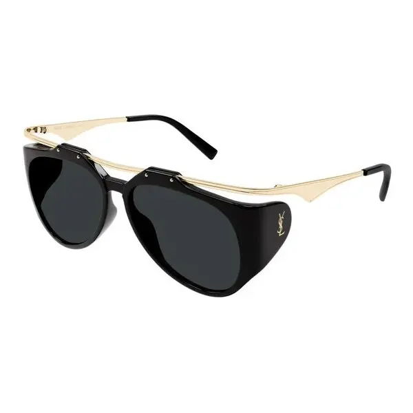 Saint Laurent Mini Amelia Sunglasses - Gold/black