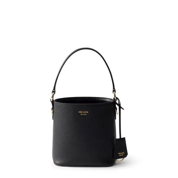 Prada Mini Leather Bucket Handbag