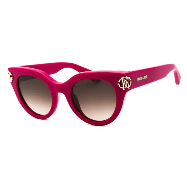 Roberto Cavalli Robust Acetate Mini Sunglasses With Brown Gradient Lenses - Fuchsia