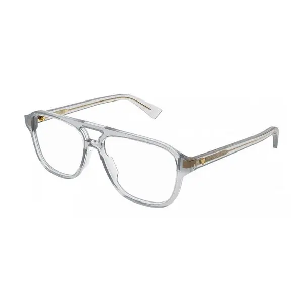 Bottega Veneta Designer Eyeglasses With Clear Demo Lenses - Grey