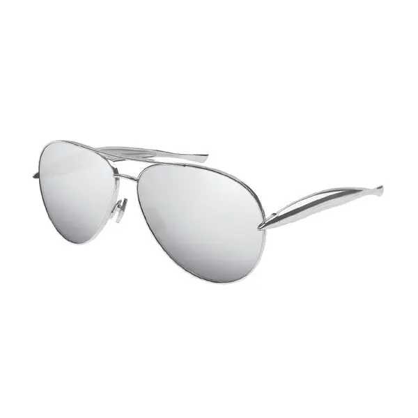 Bottega Veneta Bv1305s Mini Sunglasses With Mirror Finish