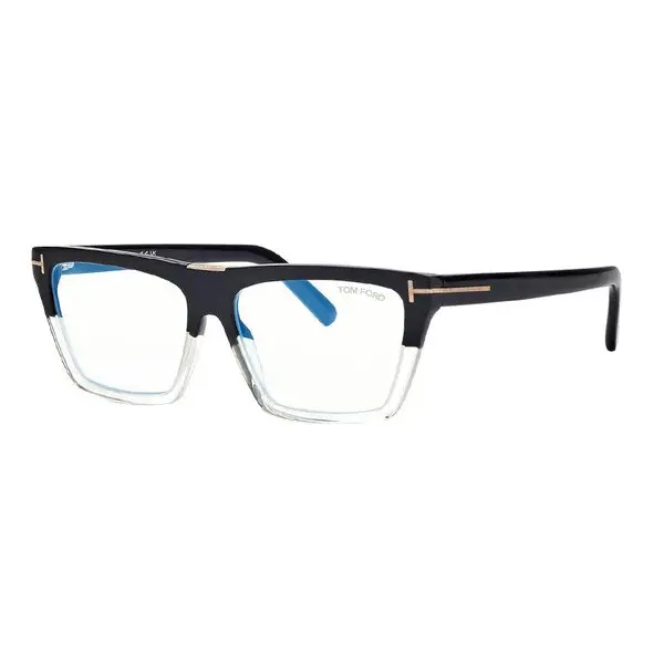 TOM FORD Inspired Clear Blue-light Block Mini Sunglasses - Black