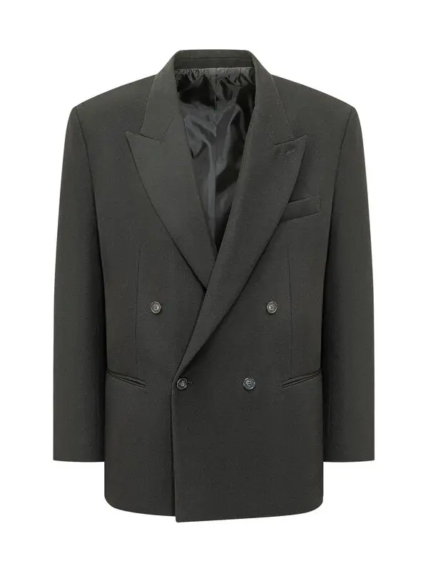 MARSEM Double-panel Oversized Blazer Jacket With Four-button Detail - Nero