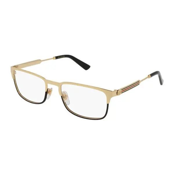 Gucci Rectangular Eyeglasses With Clear Demo Lenses