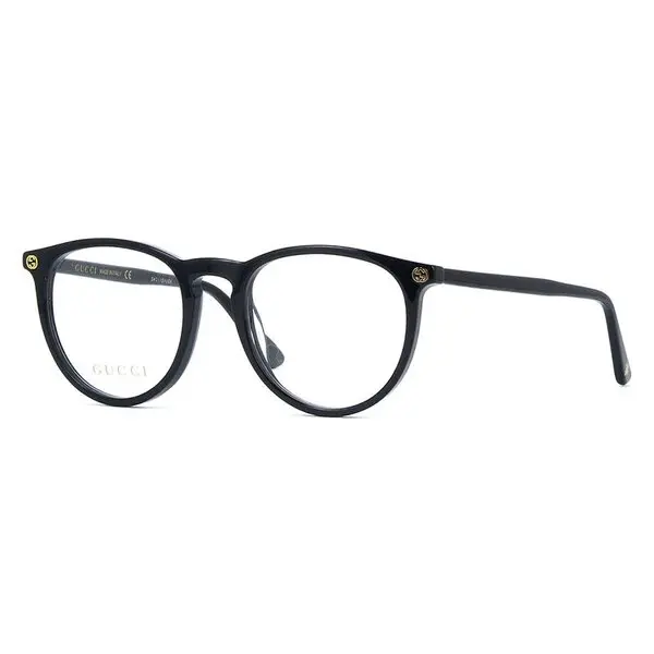 Gucci Round Acetate Eyeglasses - Black