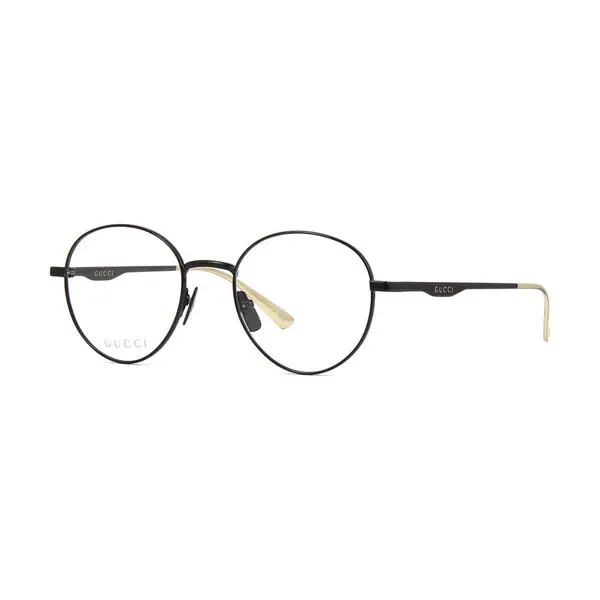 Gucci Round Metal Eyeglasses - Black