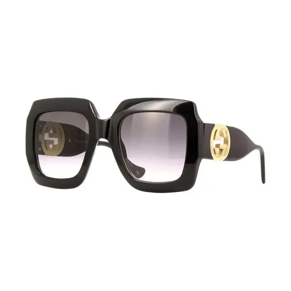 Gucci Oversized Square Sunglasses With Logo Accent - Black