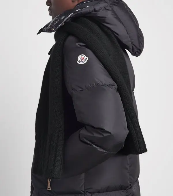 Moncler Alpaca-blend Logo Scarf