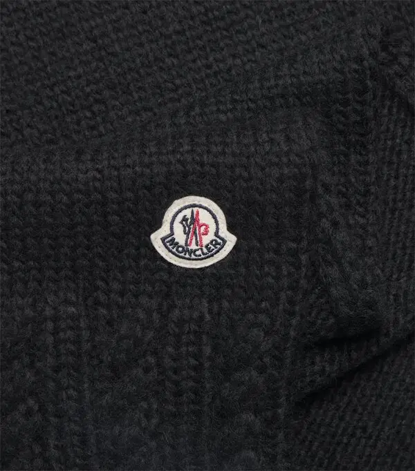 Moncler Alpaca-blend Logo Scarf