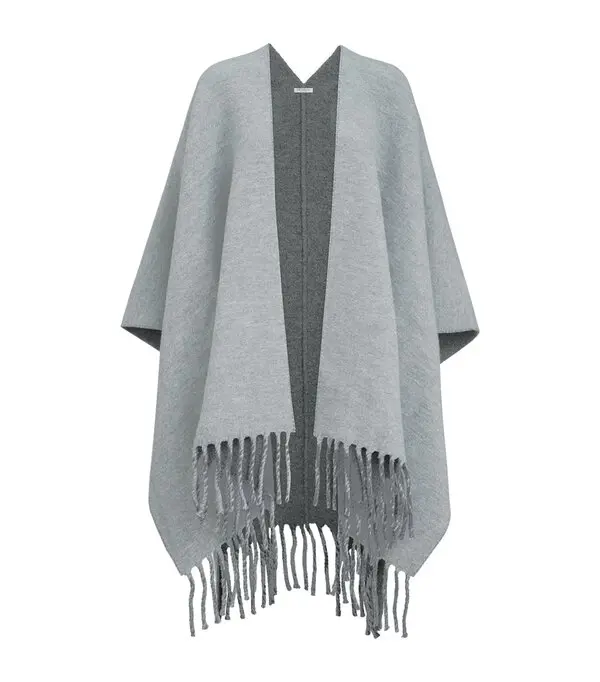 Brunello Cucinelli Wool-cashmere Reversible Poncho