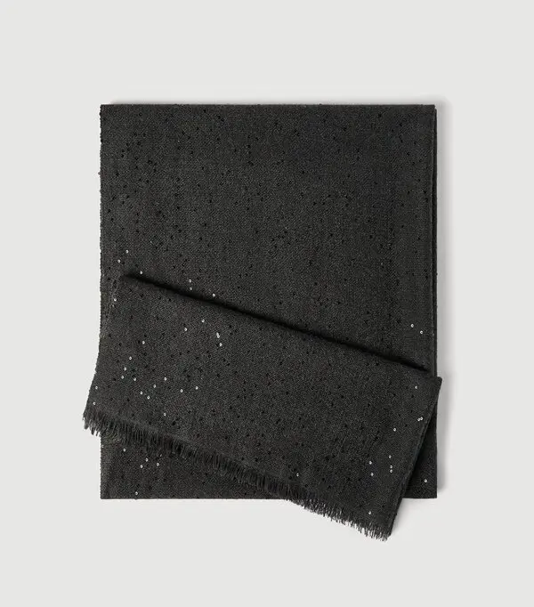 Brunello Cucinelli Cashmere-silk Embellished Scarf